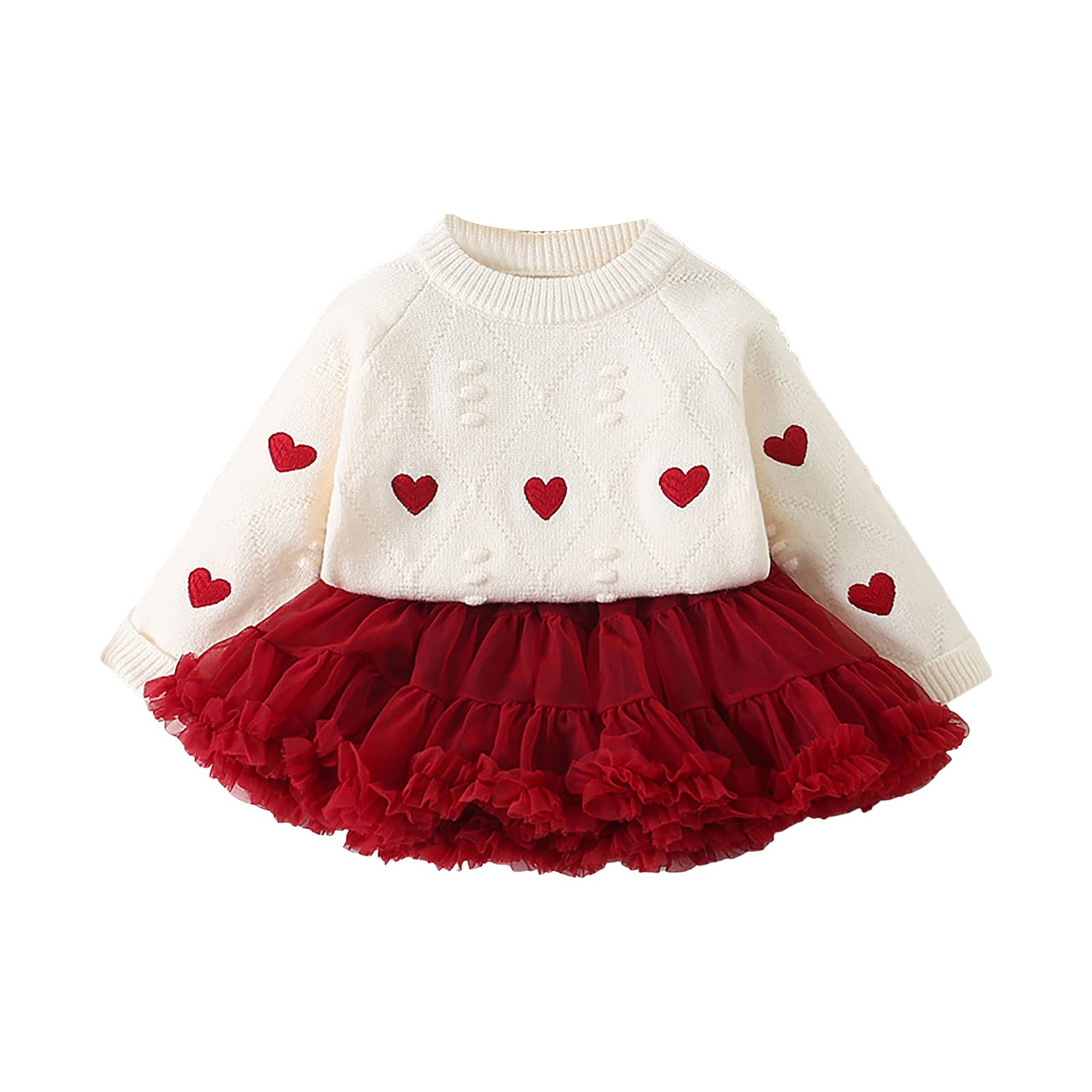 Povozer Girls Pleated Skirt Set Fall Winter 2 Piece Outfit Lattice ...