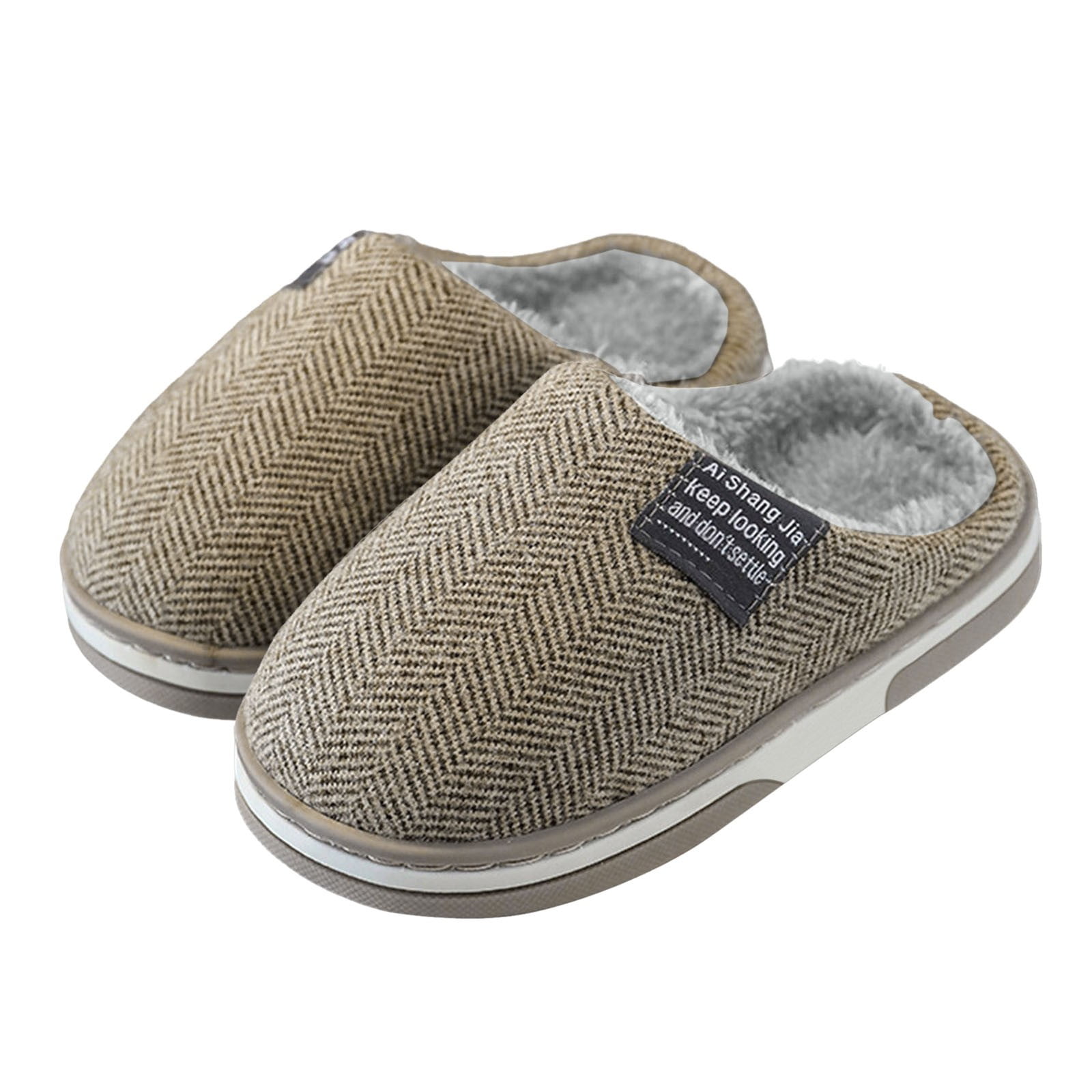 Povozer Girls Slippers Kids House Shoes Anti-Slip Soft Fleece Slipper ...