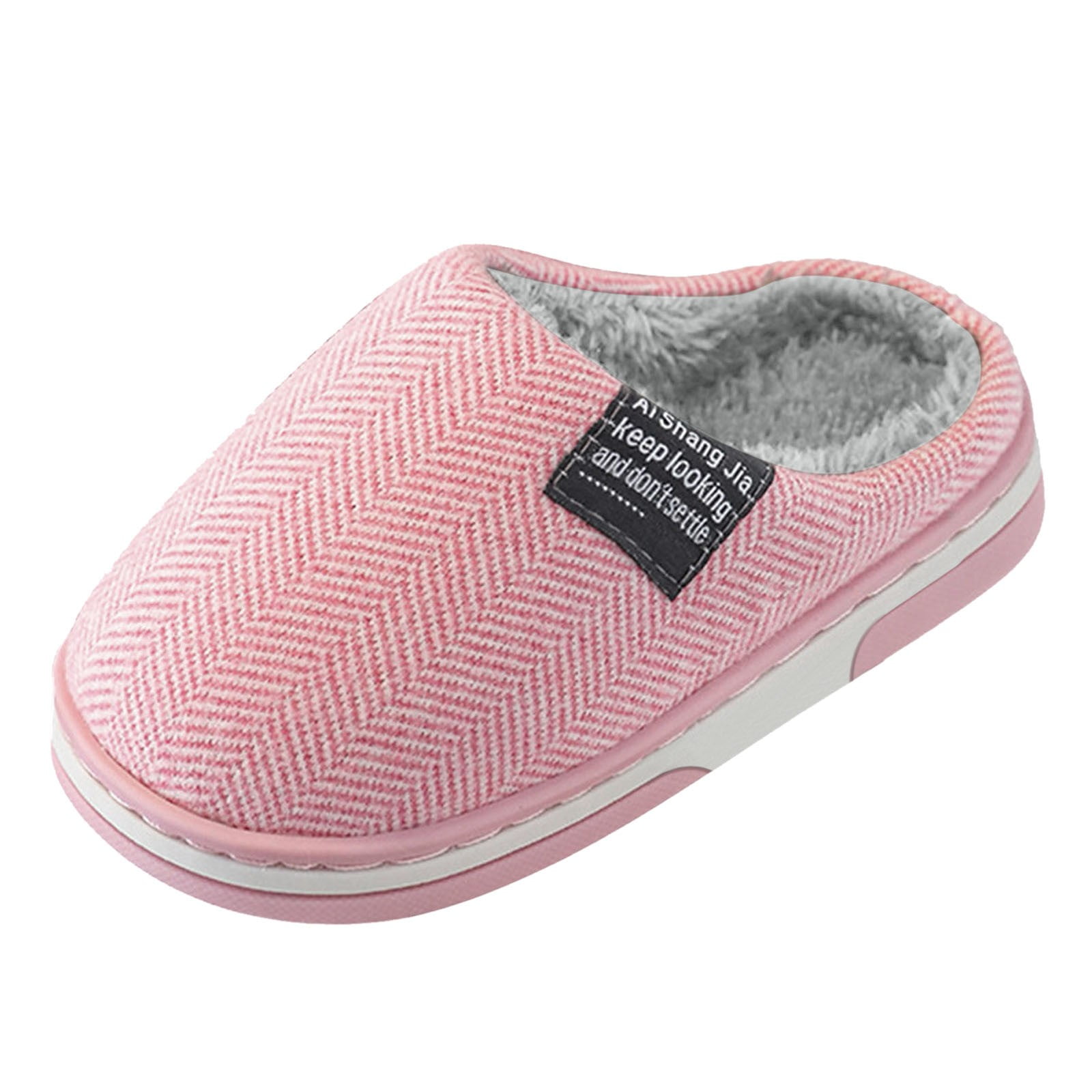 Povozer Girls Slippers Kids House Shoes Anti-Slip Soft Fleece Slipper ...