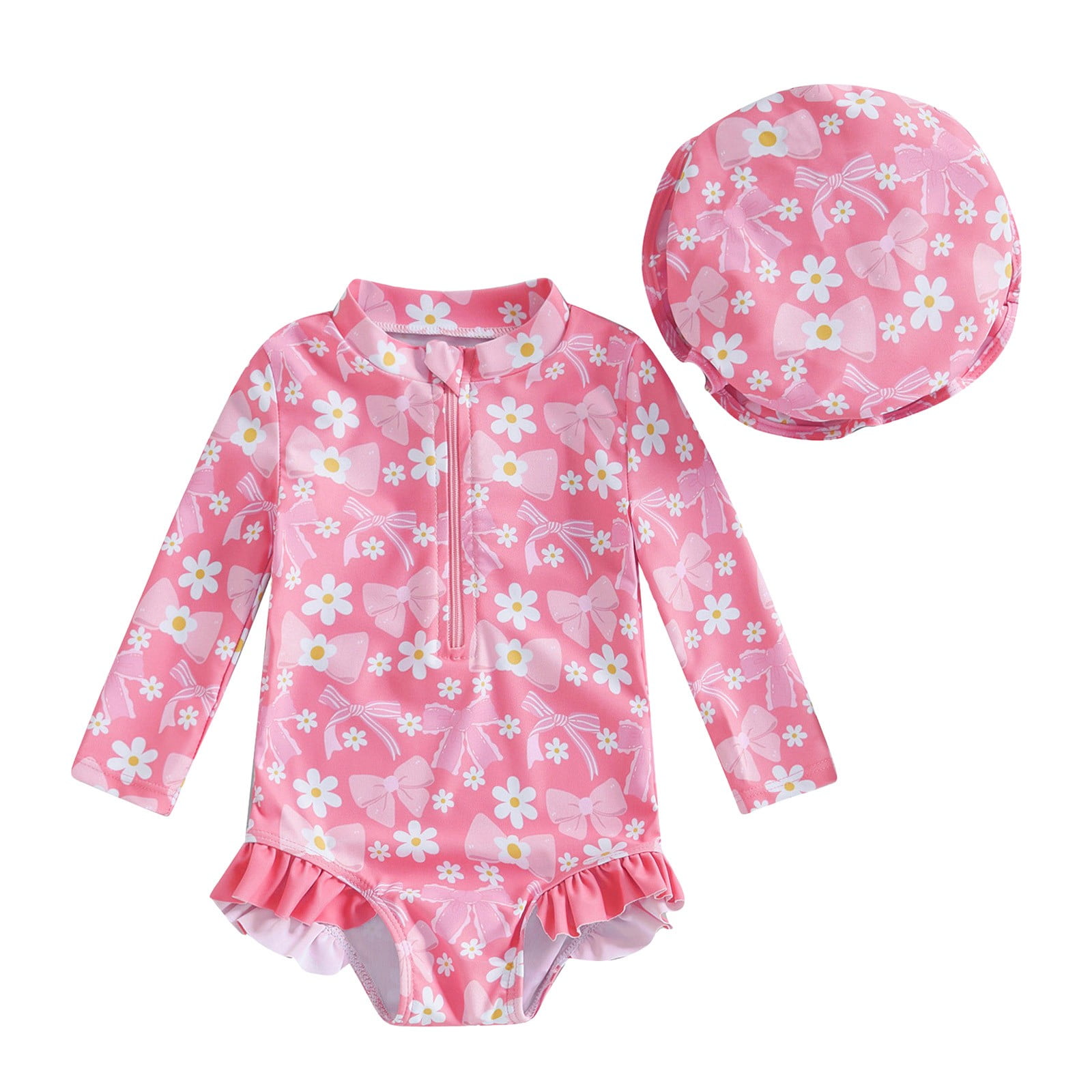 Povozer Girls Swimsuit 2 Piece Bathing Suit 2025 Infant Baby Swimsuit ...