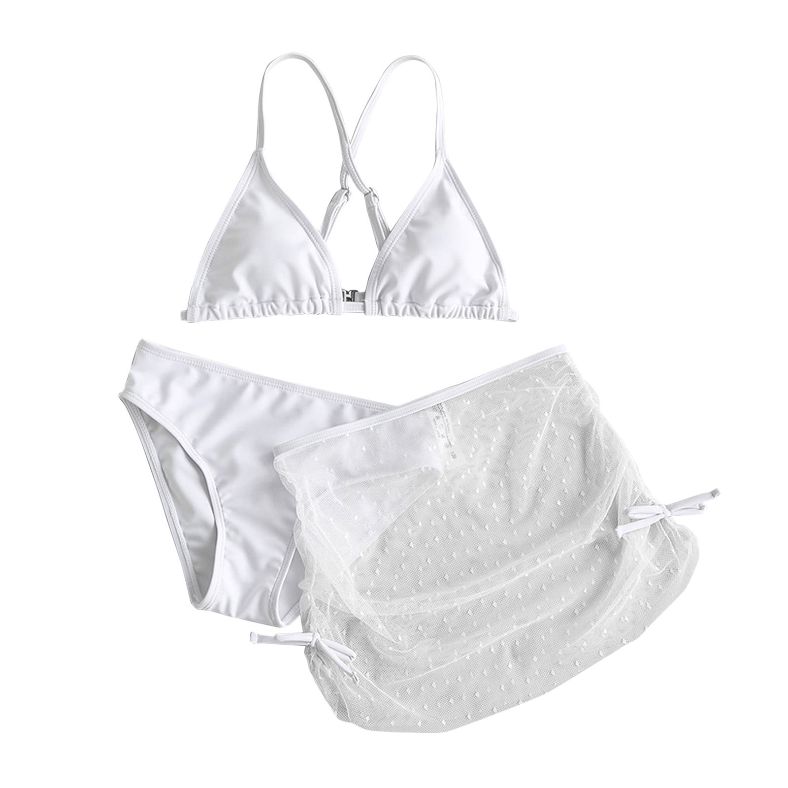 Povozer Girls Swimsuit 3 Piece Bathing Suits Girl's 3 Piece Swimsuit ...