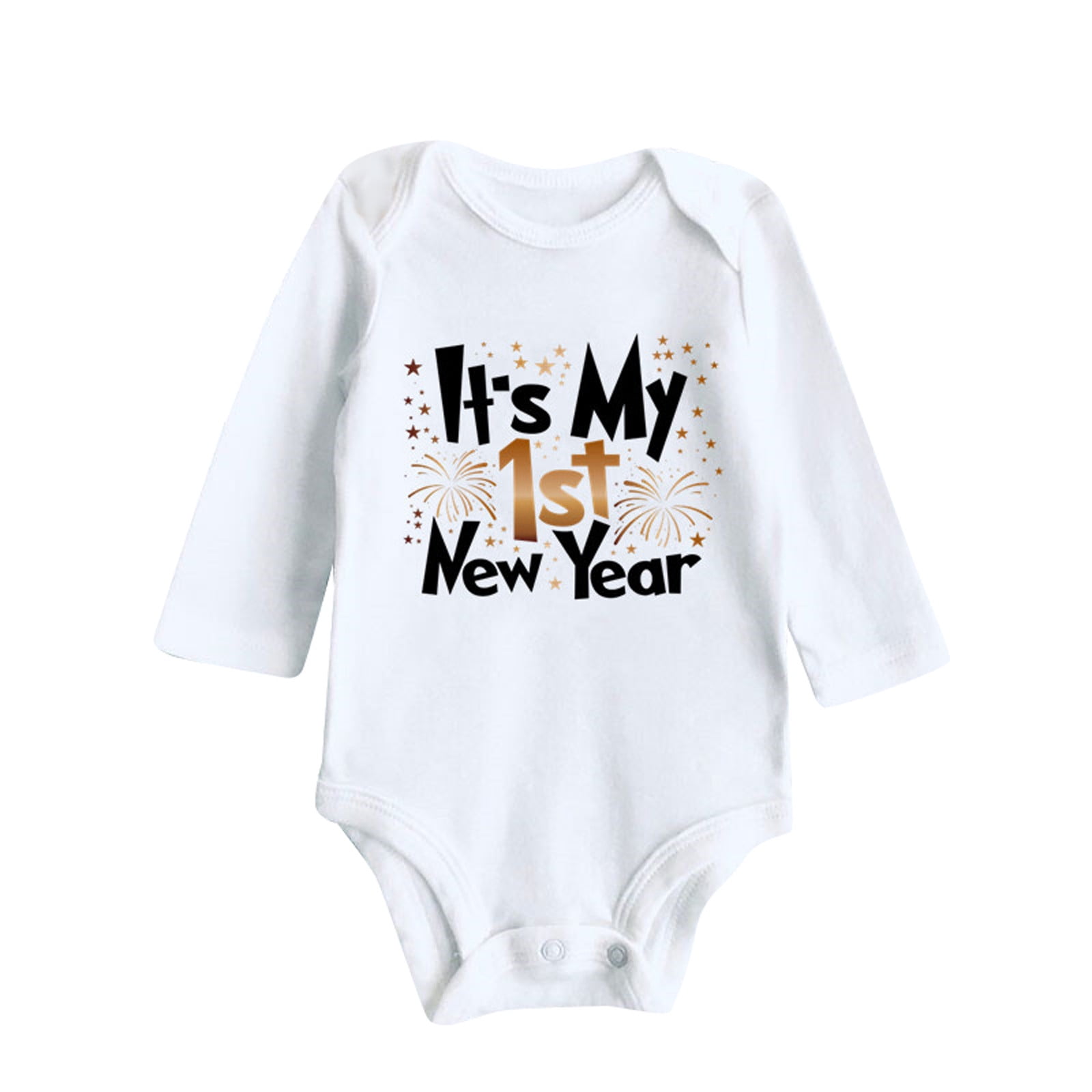 Povozer It's My 1st New Year Unisex-baby Long-sleeve Onesies Bodysuit ...