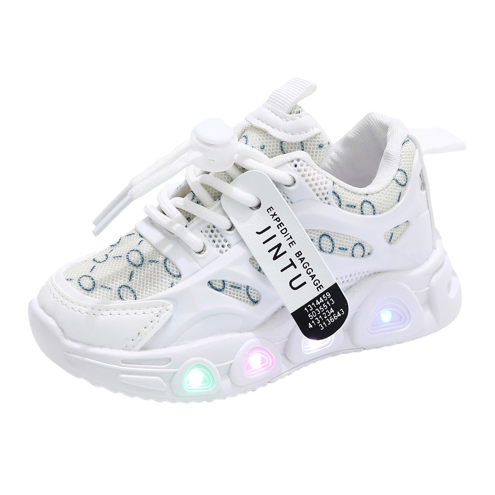 Povozer Kids Led Shoes Toddler Girls Fashion Light up Sneaker(White,7.5 ...