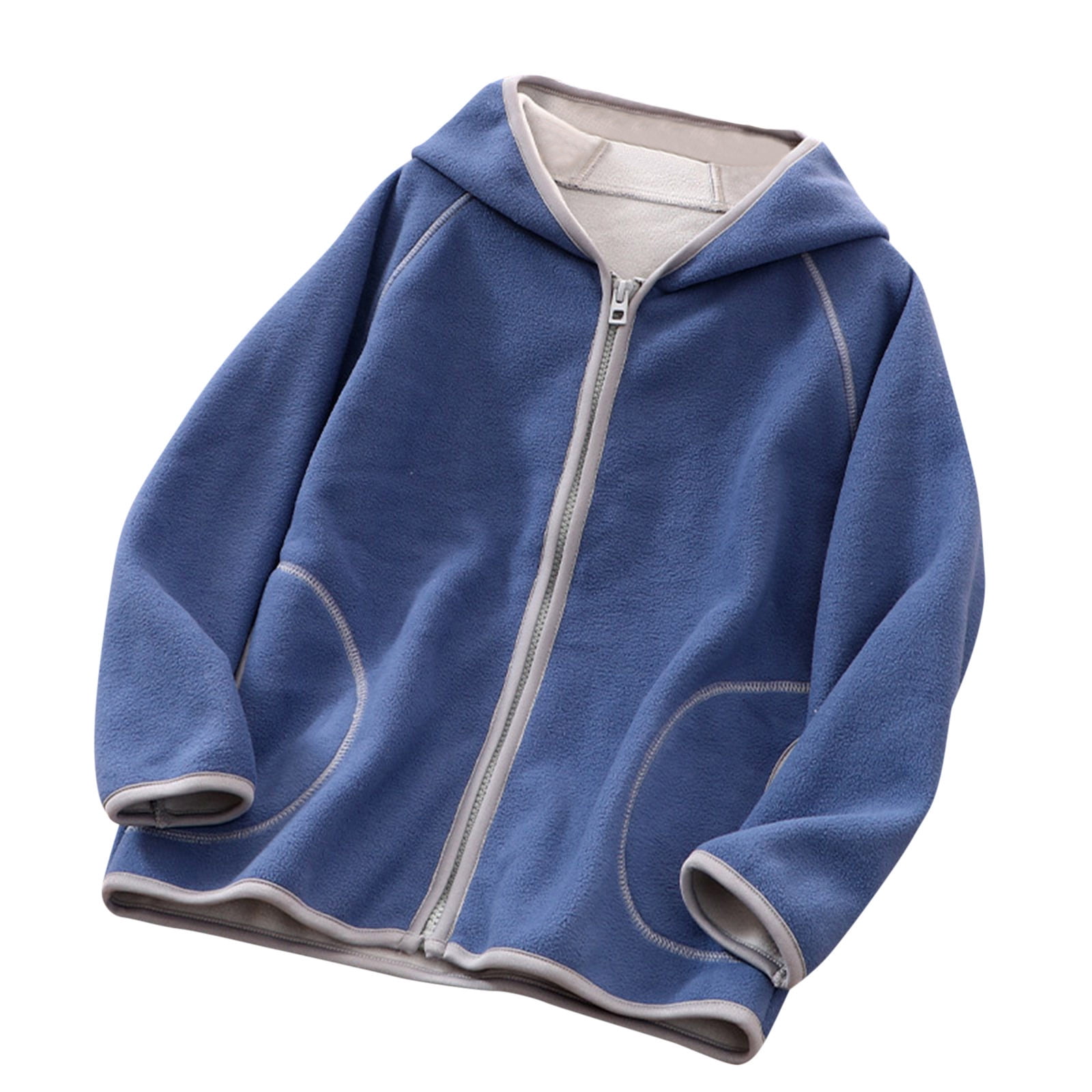 Povozer Toddler Girls' Boys' Full-Zip Fleece Jacket(Dark Blue,4-5 Years ...