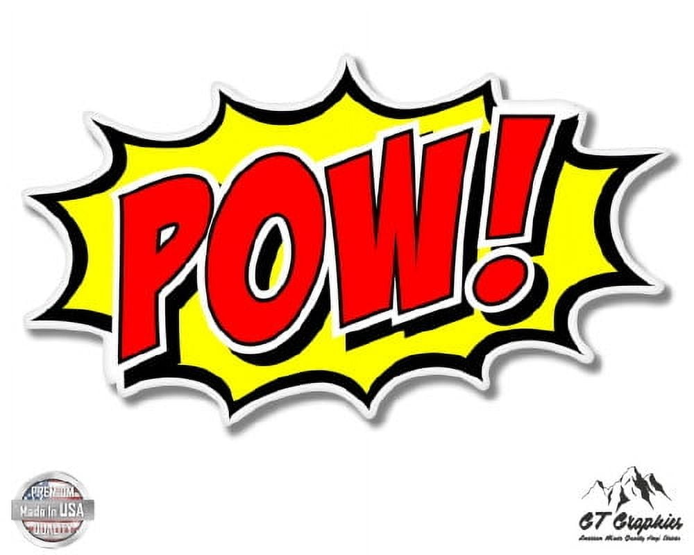 Pow! Classic Comic Book Design - 5" Vinyl Sticker - For Car Laptop I ...