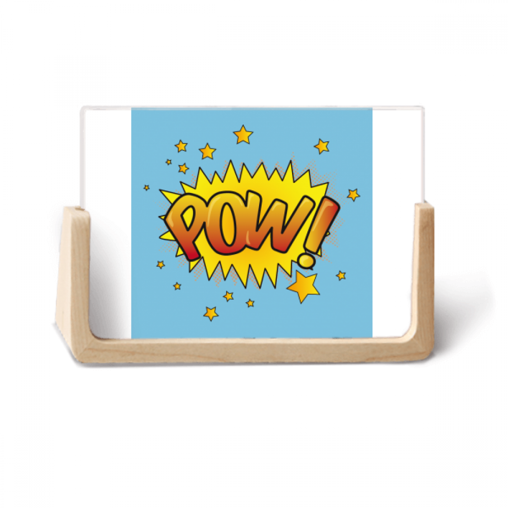 Pow Exclamation Stars Art Deco Fashion Photo Wooden Photo Frame ...