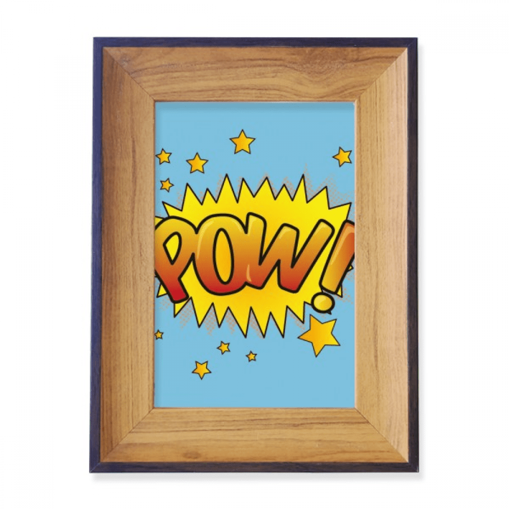 Pow Exclamation Stars Photo Frame Exhibition Display Art Desktop ...