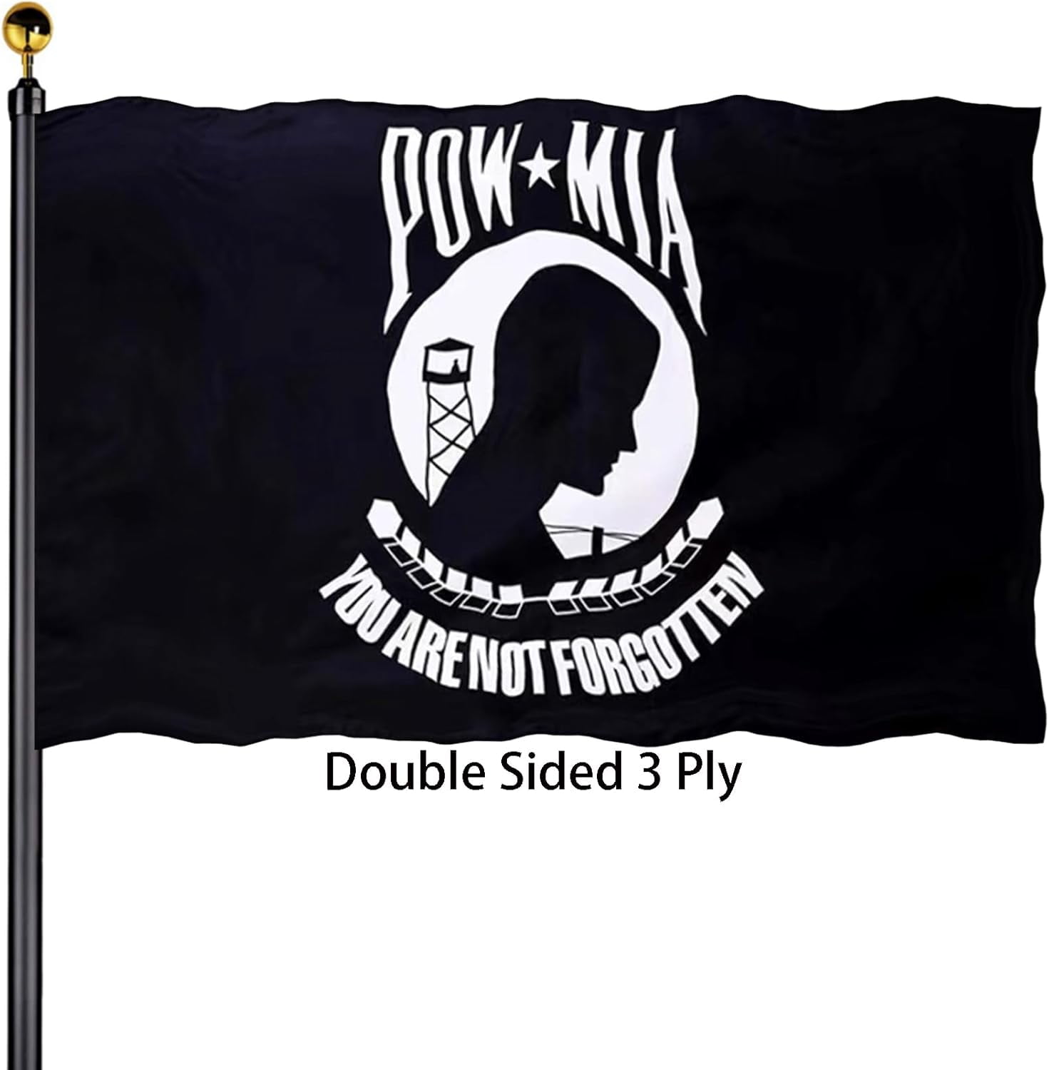 Pow Flags 3x5 Outdoor Mia Pow Flag Double Sided 3 Ply Heavy Duty Pow ...