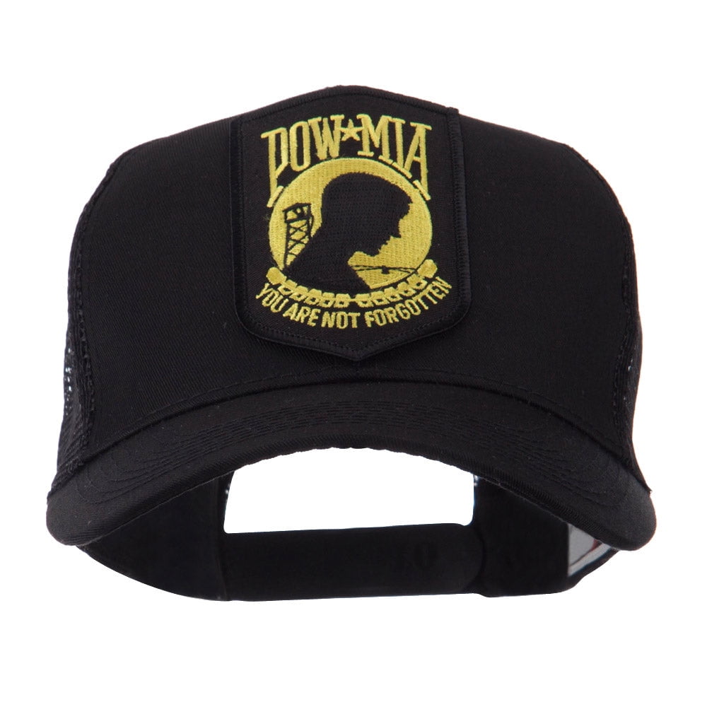 Pow Mia Embroidered Military Patched Mesh Cap - Pow Mia 2 OSFM ...