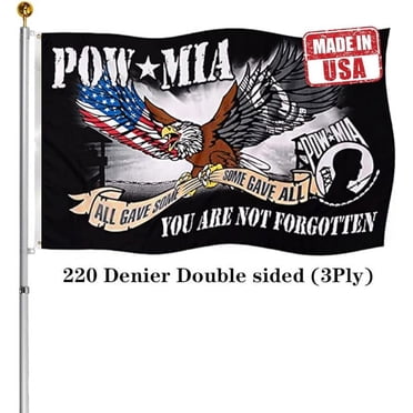 DANF POW MIA Flag, 3x5 ft, Double Sided, Heavy Duty Polyester, Brass ...