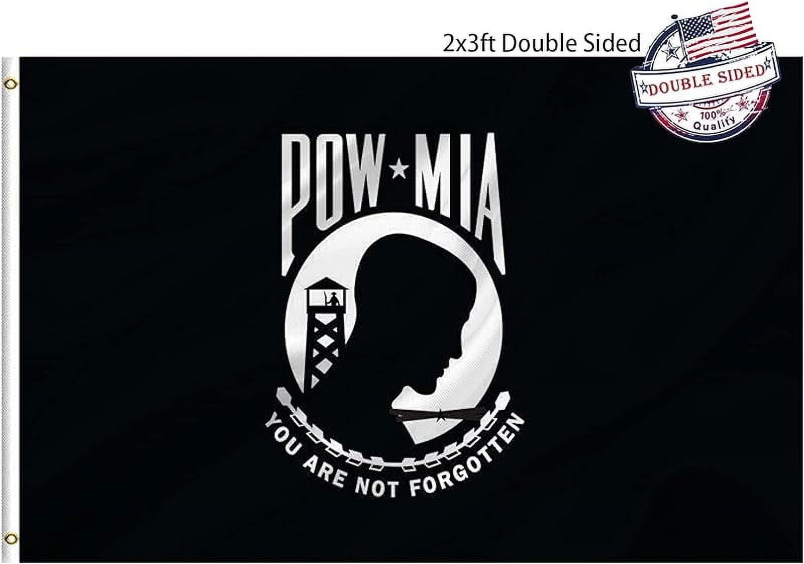 Pow Mia Flag 2x3 Outdoor Double Sided- Heavy Duty 3ply Mia Pow Flags 2 ...