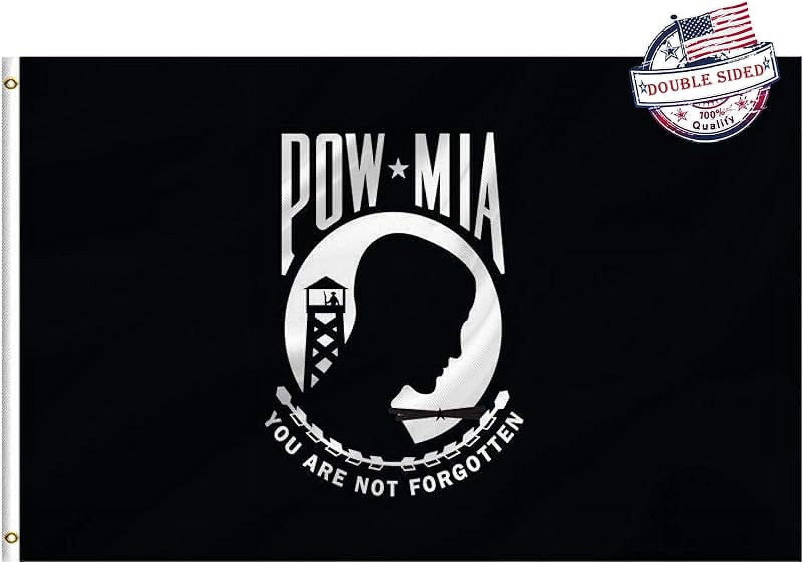 Pow Mia Flag 4x6 Outdoor Double Sided- Heavy Duty 3ply Mia Pow Flags 2 ...