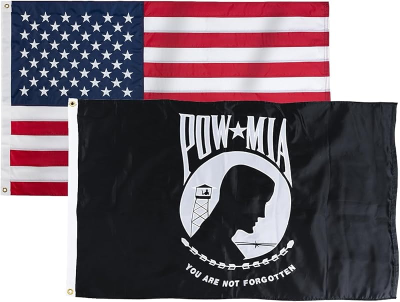 Pow Mia Flag Embroidered 3x5 Outdoor - Heavy Duty Double Sided You are ...