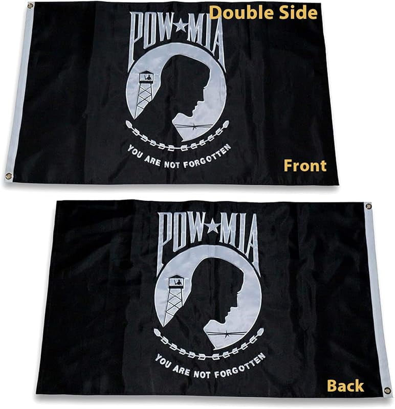 Pow Mia Flag Embroidered 3x5 Outdoor - Heavy Duty Double Sided You are ...