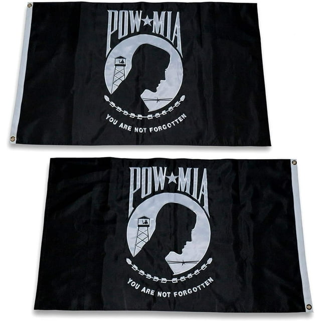 Pow Mia Flag Embroidered 3x5 Outdoor - Heavy Duty Double Sided You are ...