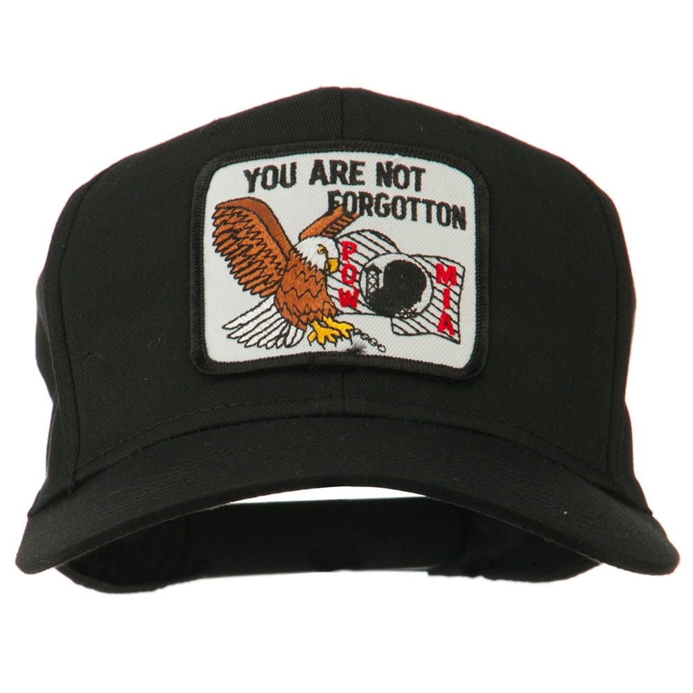 Pow Mia Not Forgotten Military Patch Cap - Black OSFM - Walmart.com