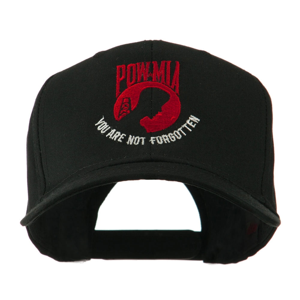 Pow Mia Symbol with Wording Embroidered Cap - Black OSFM - Walmart.com