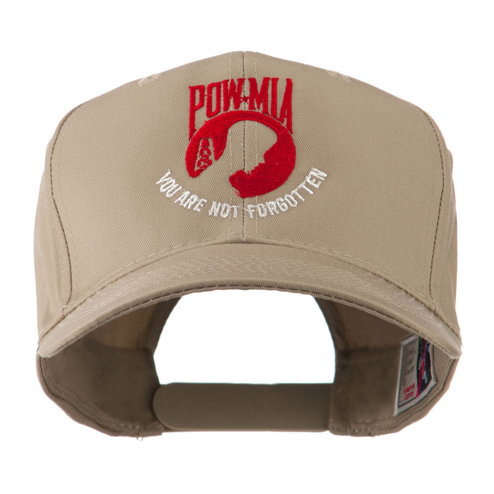 Pow Mia Symbol with Wording Embroidered Cap - Khaki OSFM - Walmart.com
