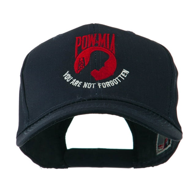 Pow Mia Symbol with Wording Embroidered Cap - Navy OSFM - Walmart.com