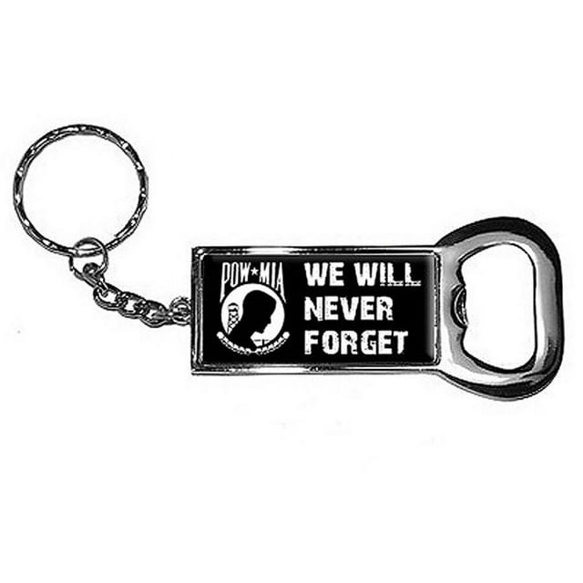 Pow Mia We Will Never Forget Keychain Key Chain Ring Bottle Bottlecap ...