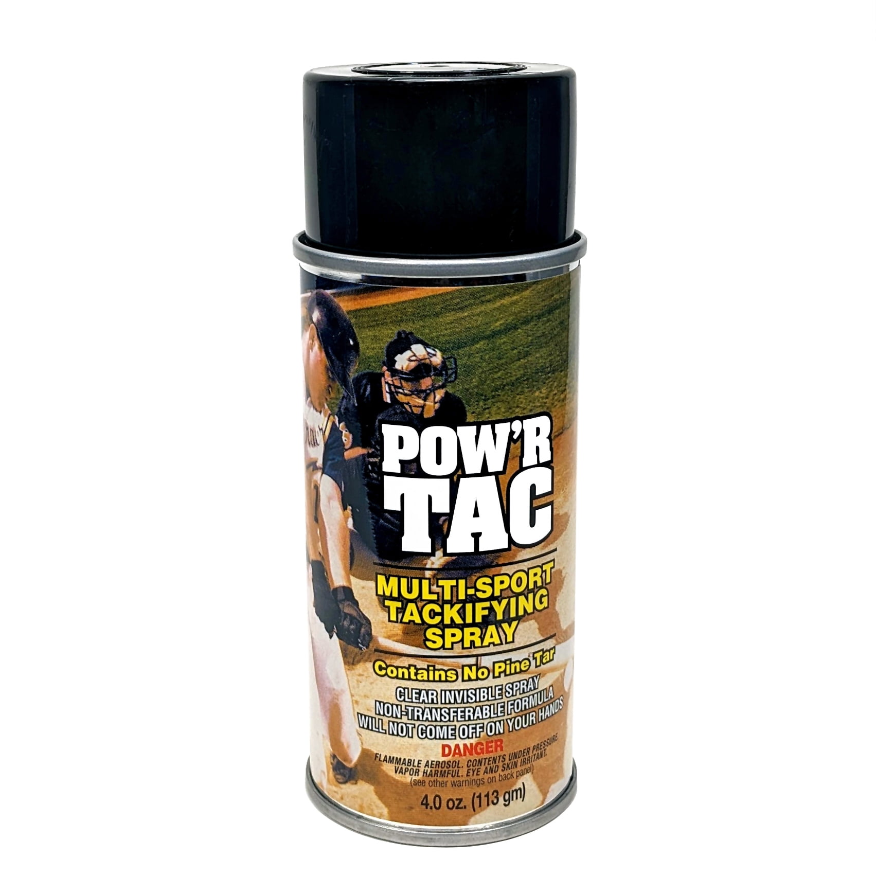 Pow'r Tac Grip Spray, Non-Transferable Tackifier for Baseball, Softball, Hockey, Tennis ...