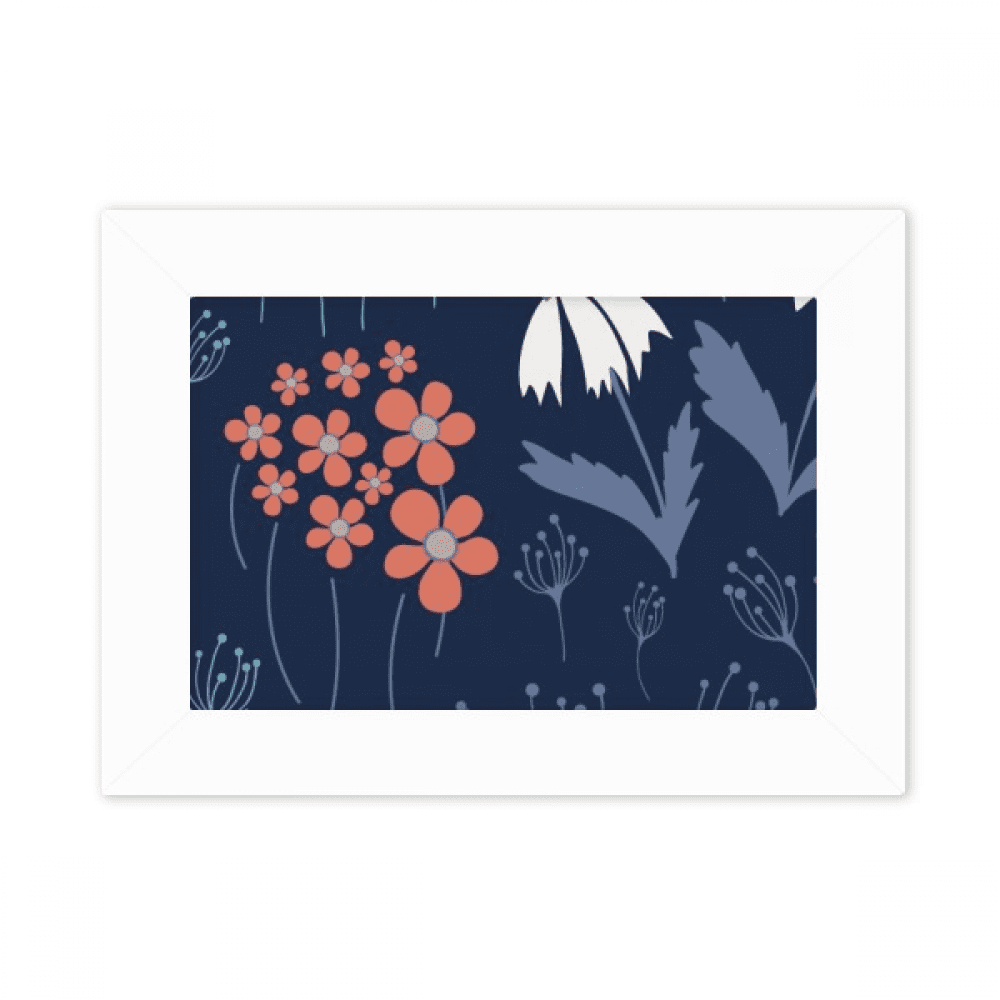 Powder Blue Flower Paint Photo Mount Frame Picture Art Painting Desktop ...