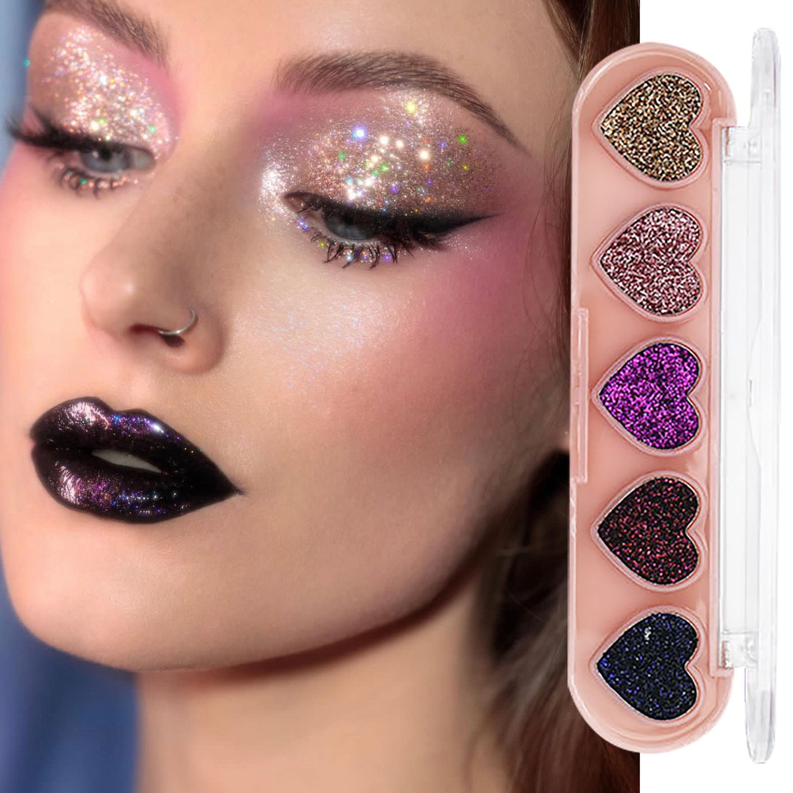 Powder Box Eye Shadow Box Sequins High Gloss Eye Shadow Baking Powder ...