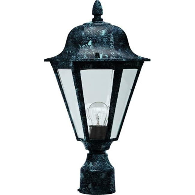 Powder Coated Cast Aluminum Post Top Light Fixture, Verde Green - 17.75 ...