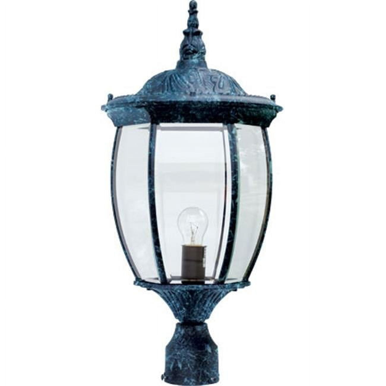 Powder Coated Cast Aluminum Post Top Light Fixture, Verde Green - 23.38 ...