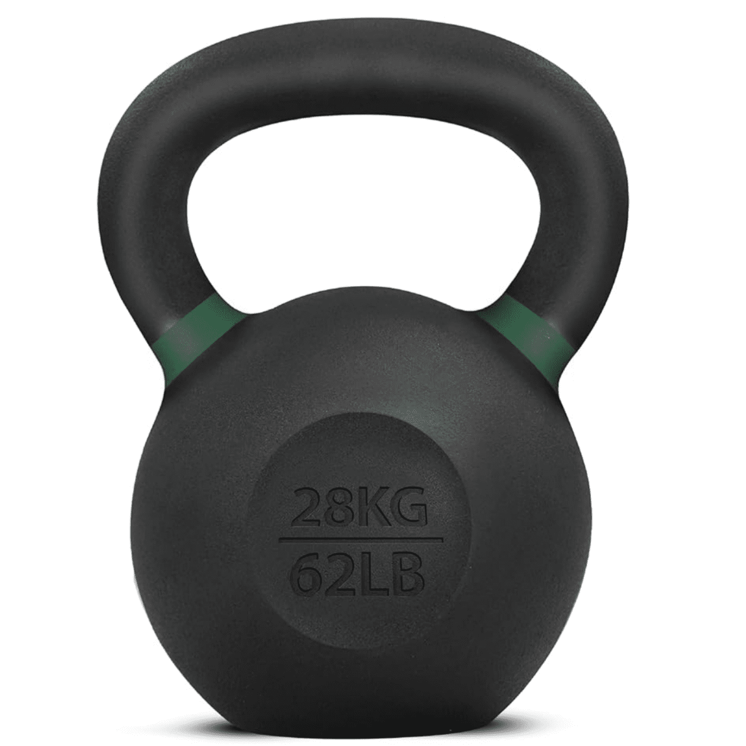Powder Coated Cast Iron Kettlebell Single Mint - 28 KG / 62 LB Strength ...