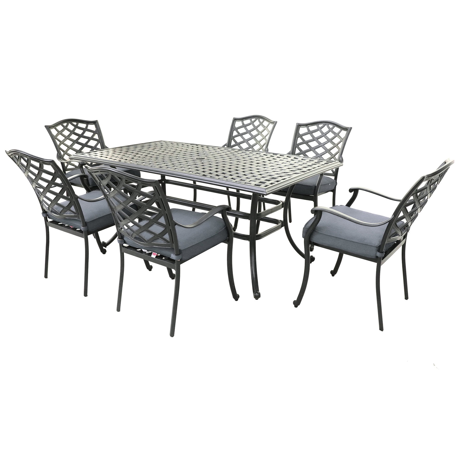 Powder-Coated Frame, Resilient Foam Cushions - Stylish Outdoor Dining ...