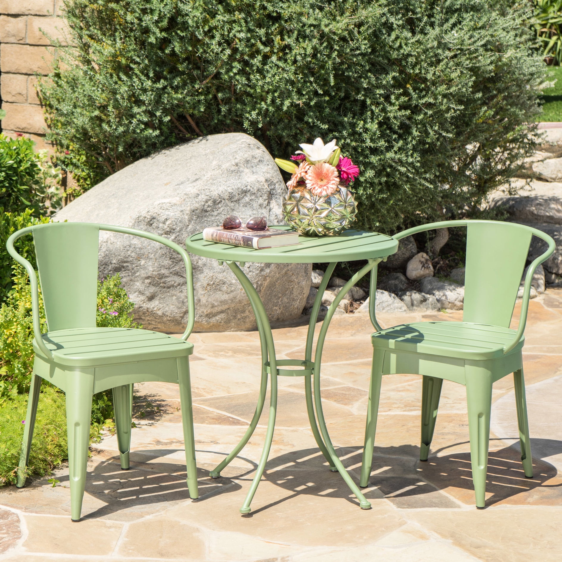 Powder-Coated Iron Bistro Set+Lighthearted Style”-“Garden Chats ...