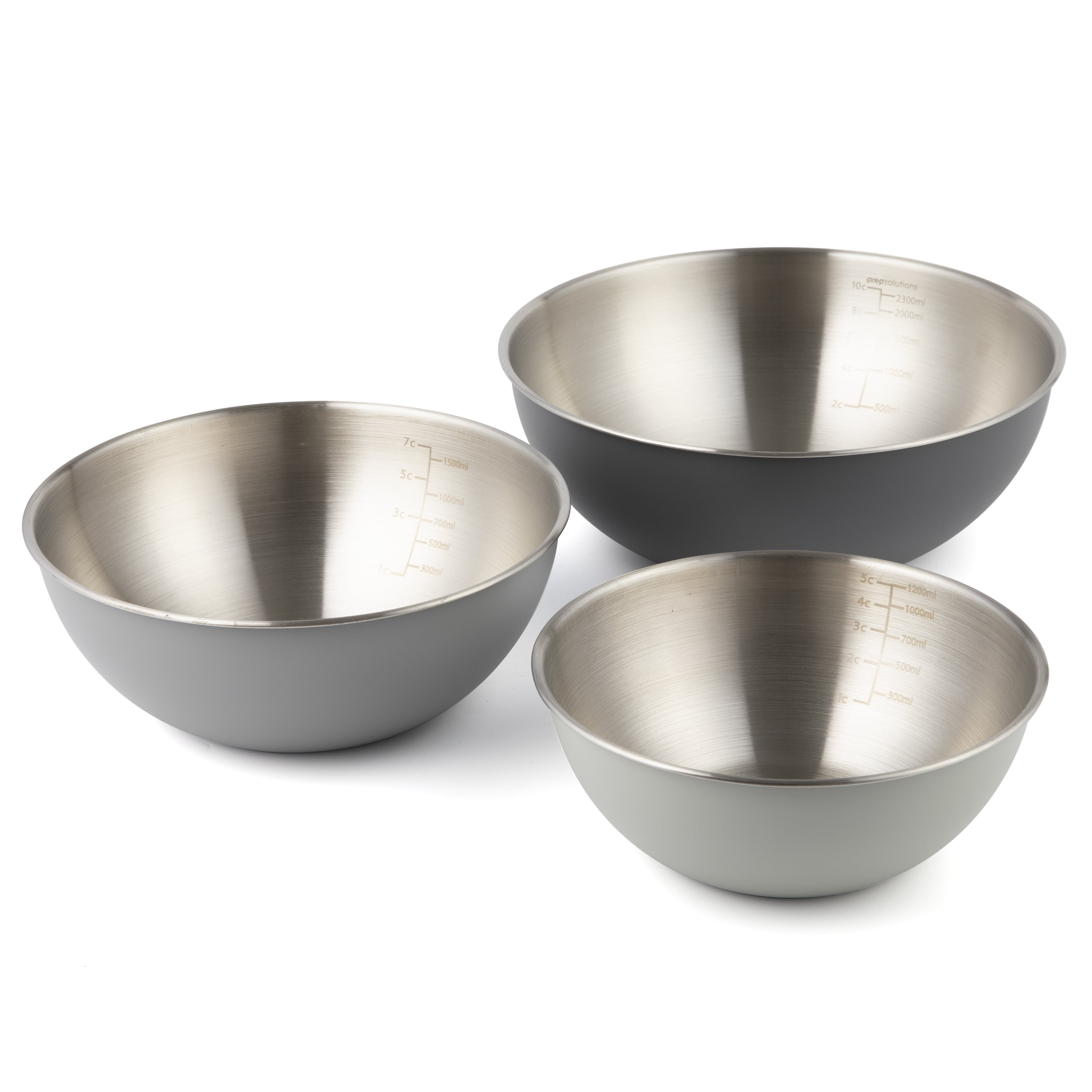 Prep Solutions Stainless Steel Mixing Bowls (3 Pieces) - Walmart.com