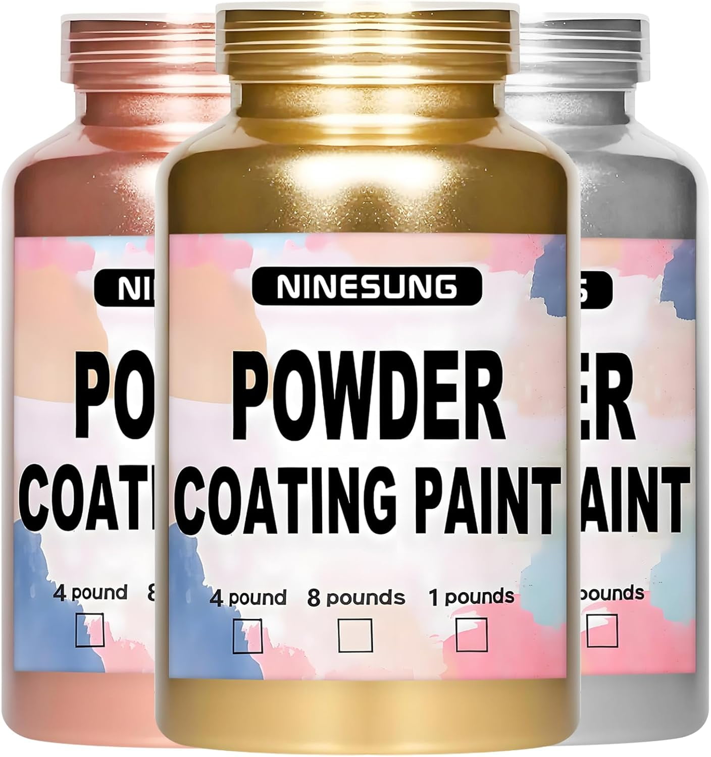 Powder Coating Paint, Gold/Silver/Rose Gold Powder Coat Perfect for ...