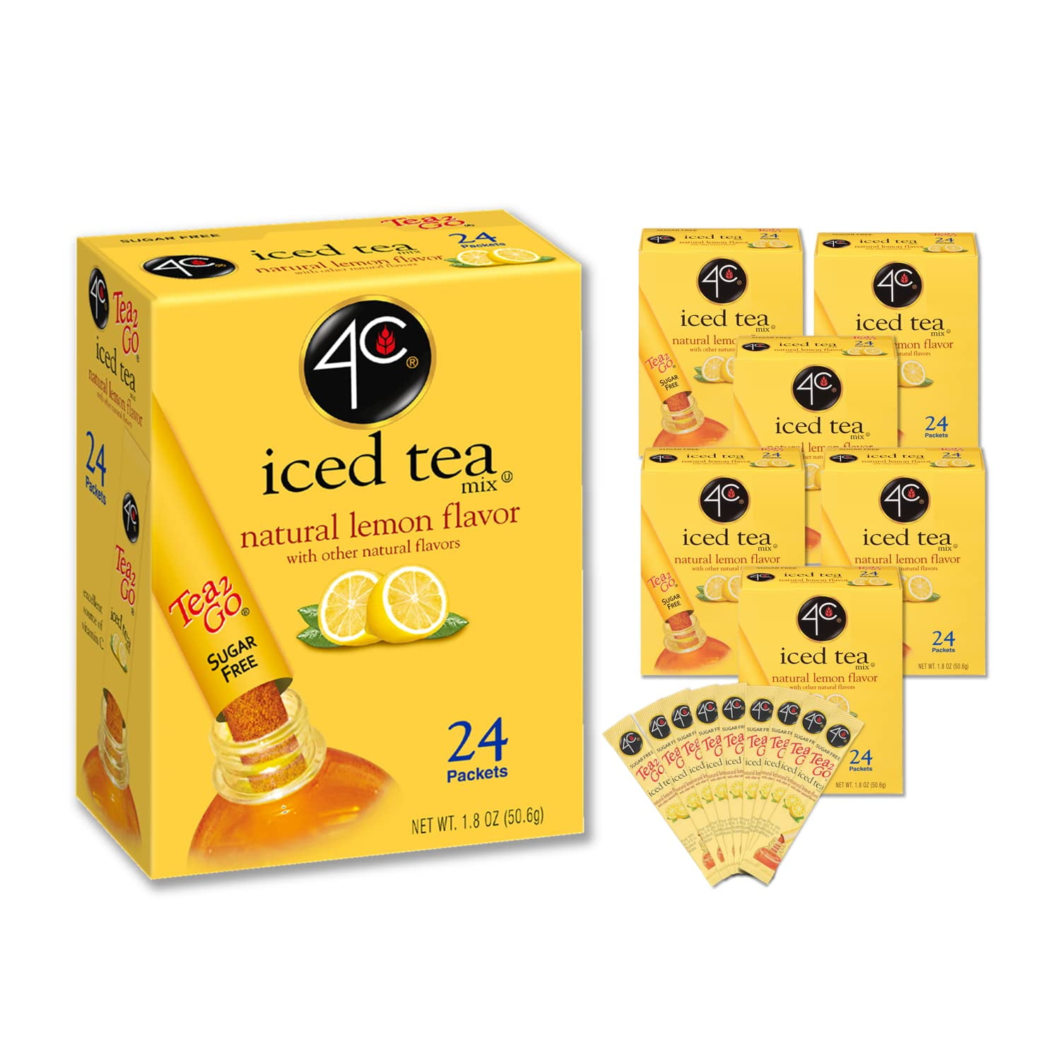 Powder Drink Mix Packets, Lemon Tea, 24 Count, Singles Stix On the Go ...