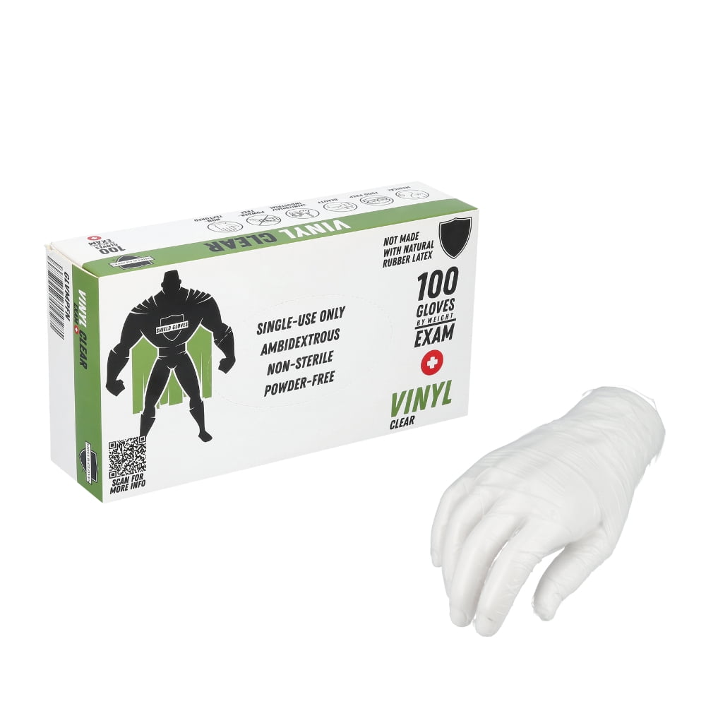 Powder-Free Vinyl Exam Disposable Gloves, Clear, 5 Mil, Small, Pack of ...