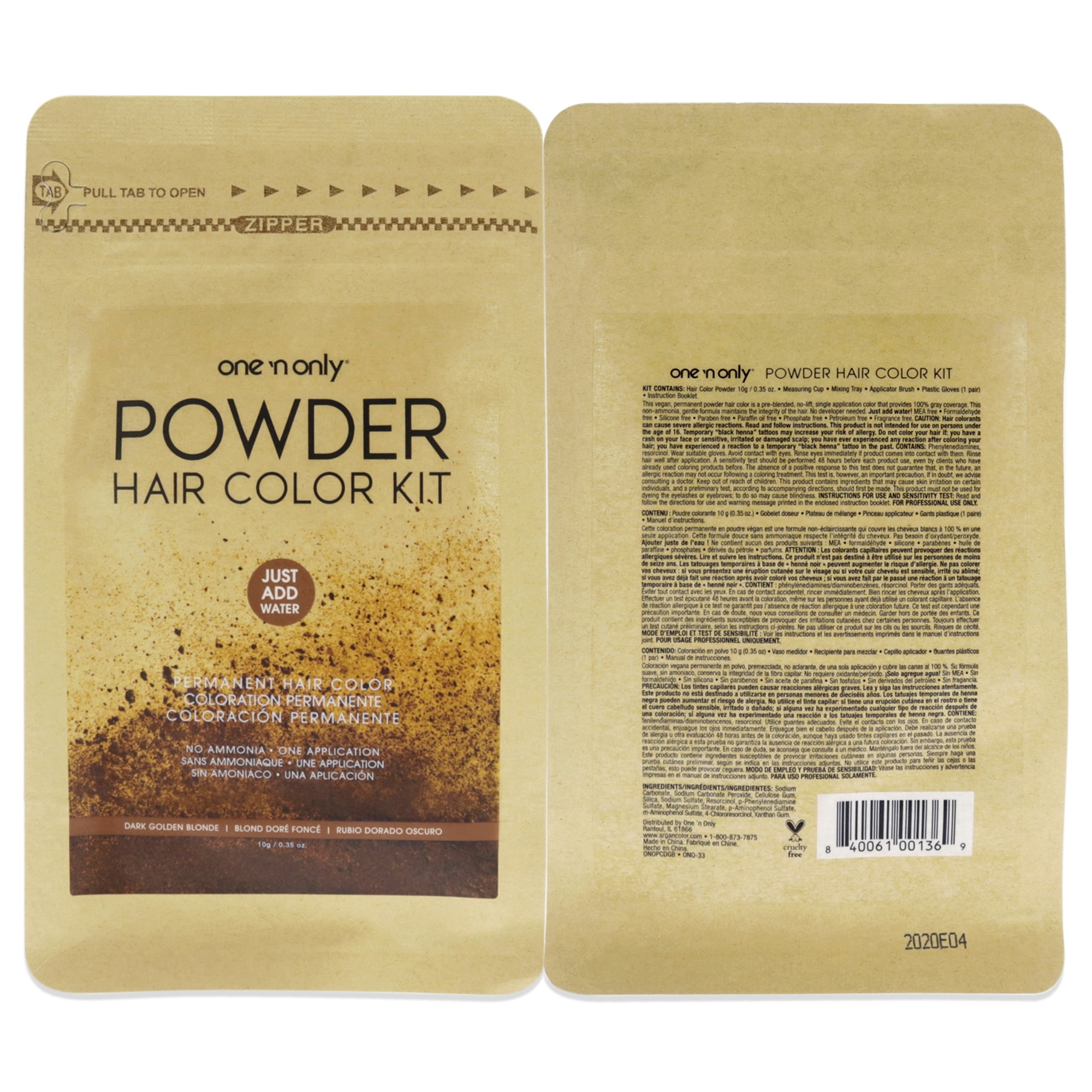 Powder Hair Color Kit - Dark Golden Blonde by One n Only for Unisex - 0 ...