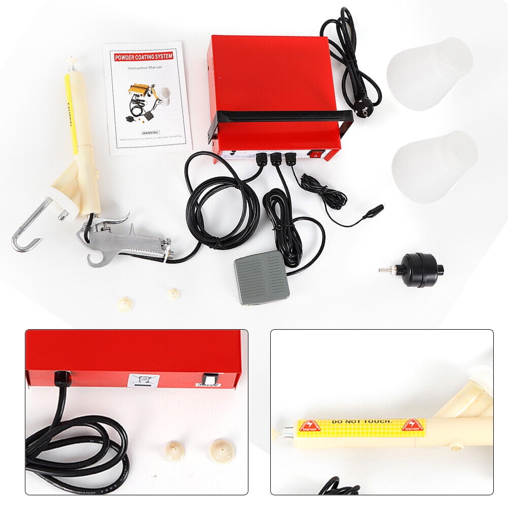 Powder Paint Spray Gun Electrostatic Powder Coating System & Foot ...