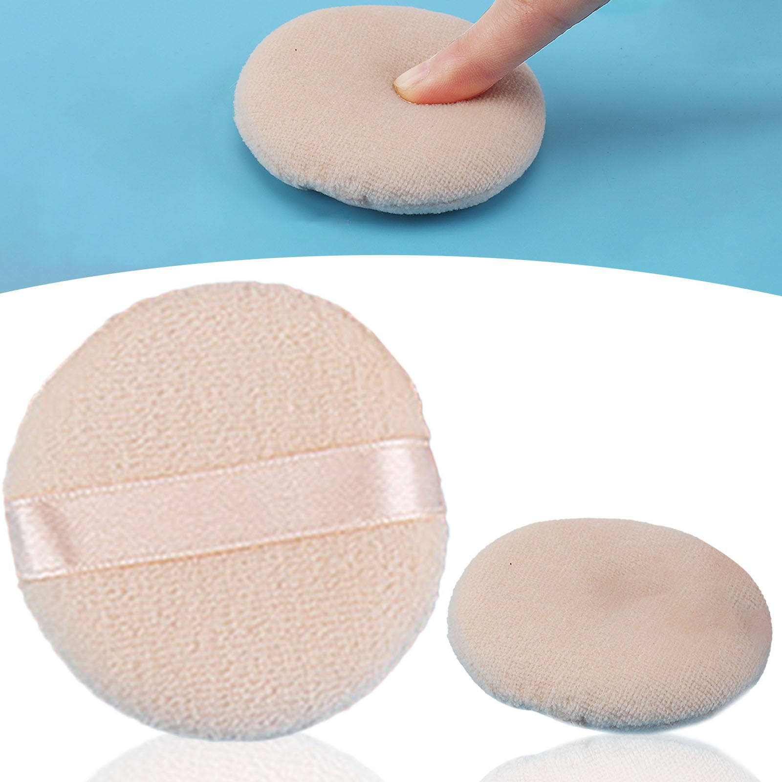 Powder Puff 10 Body Powder Soft Large Round Velvet Smooth Application ...
