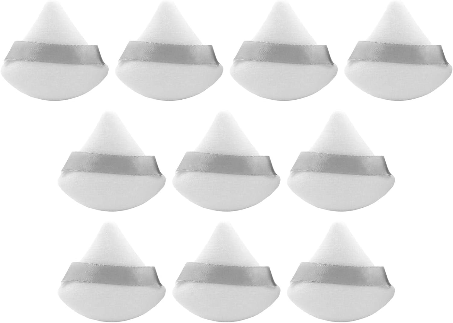 Powder Puff, 10 Pack Triangle Powder Puff with Strap, Reusable Pure ...