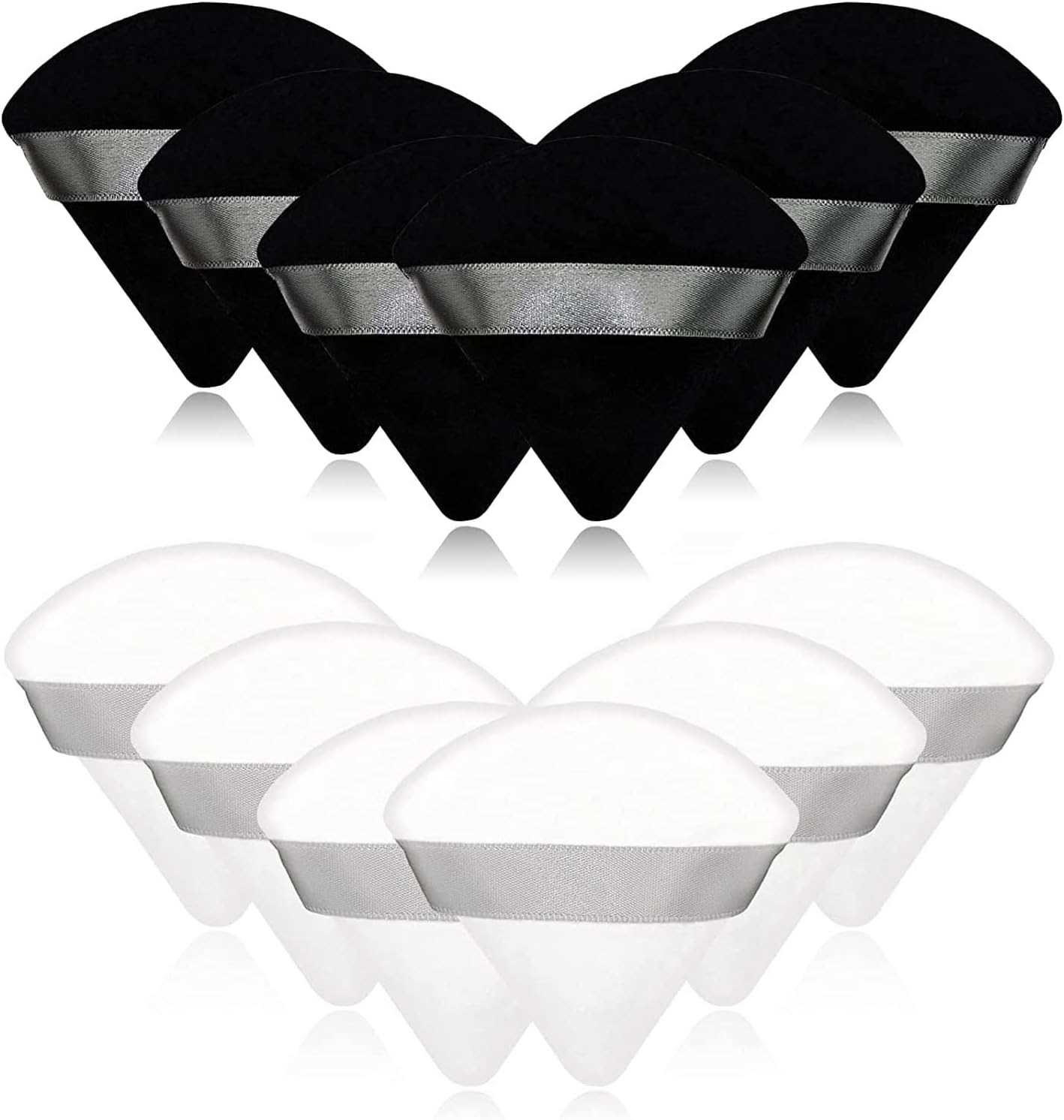 Powder Puff, 12Pcs Black Pure Cotton Triangle Powder Puff for Face ...