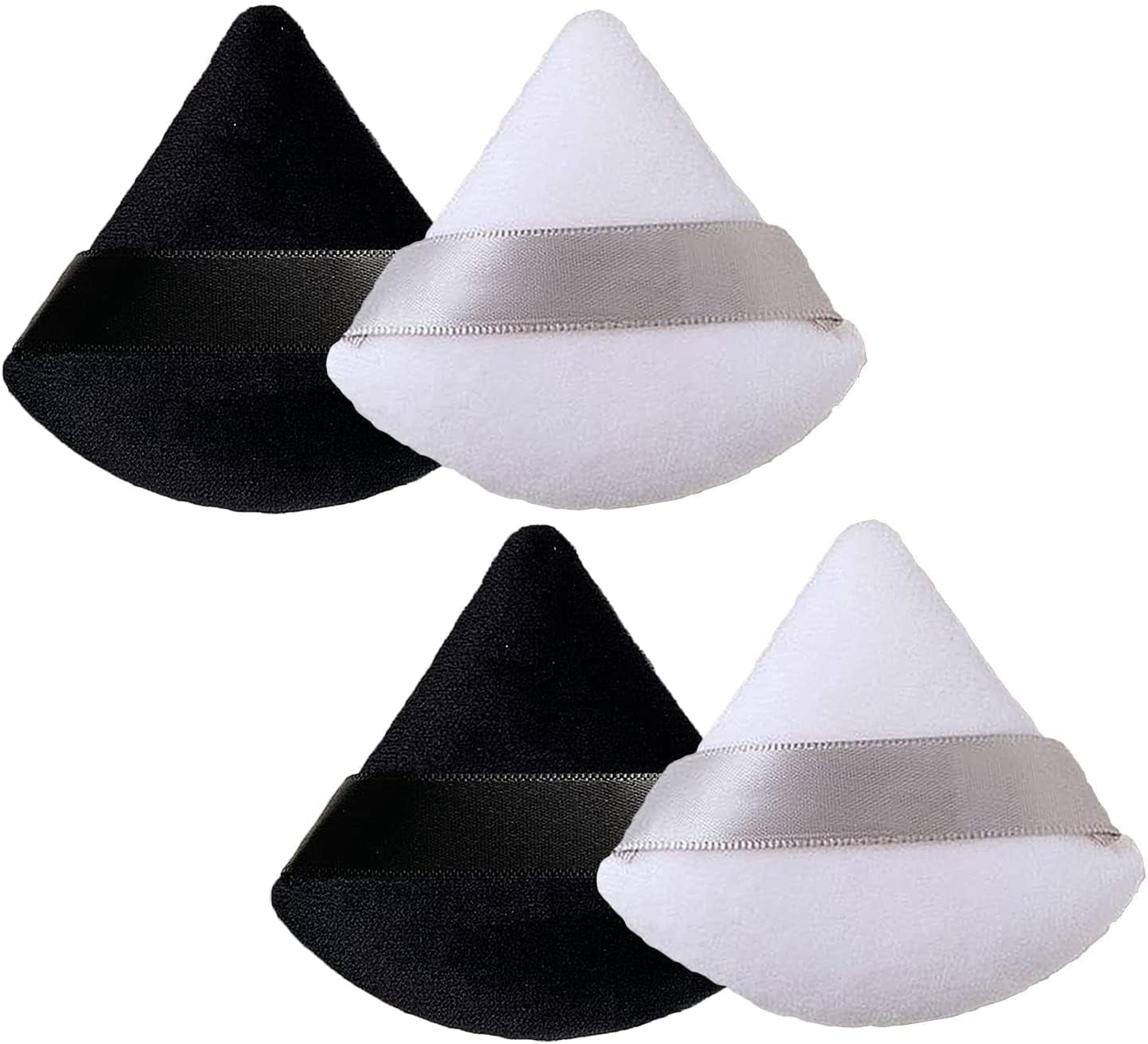 Powder Puff,4 Pcs Triangle Powder Puffs Reusable Soft Velour Face ...