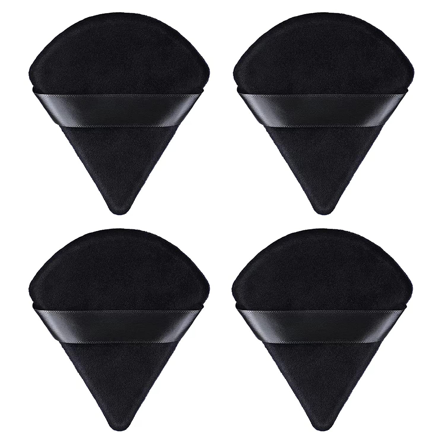 Powder Puff, 4Pcs Blender Puff Pure Cotton Face Soft Triangle Wedge ...