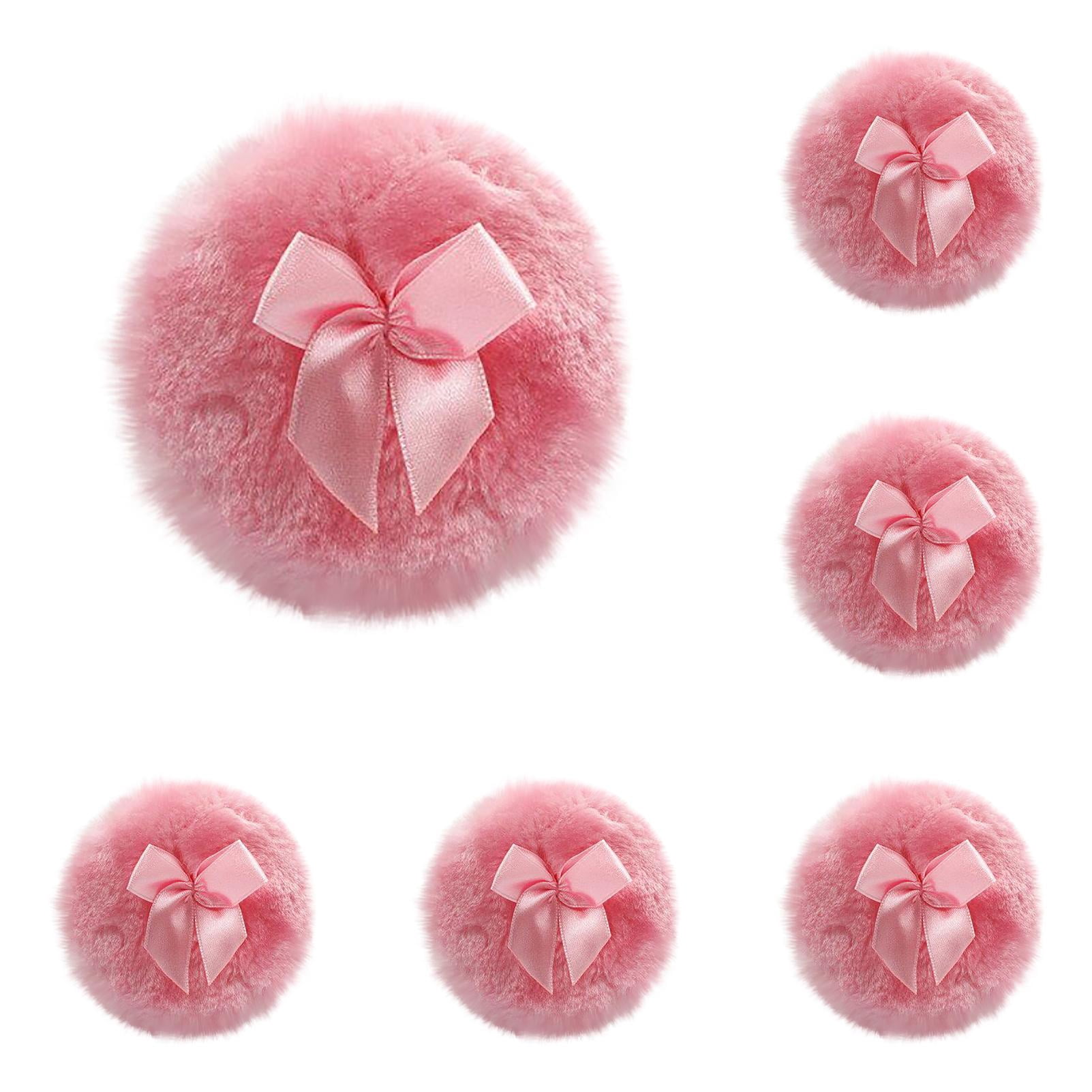 Powder Puff Baby Powder Puff Glitter Round Bow Baby Powder Puff Bow ...