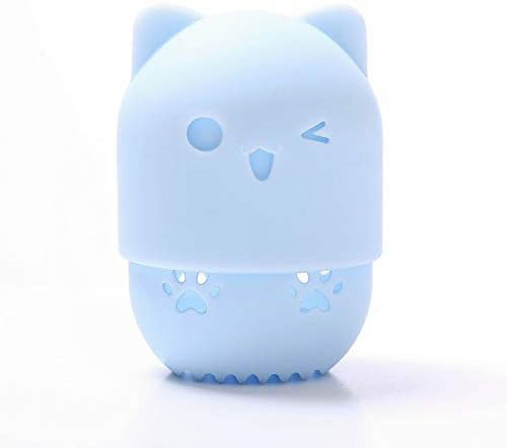 Powder Puff Box,Face Powder Puff Sponge Box,Smiling Cat Puff Holder ...