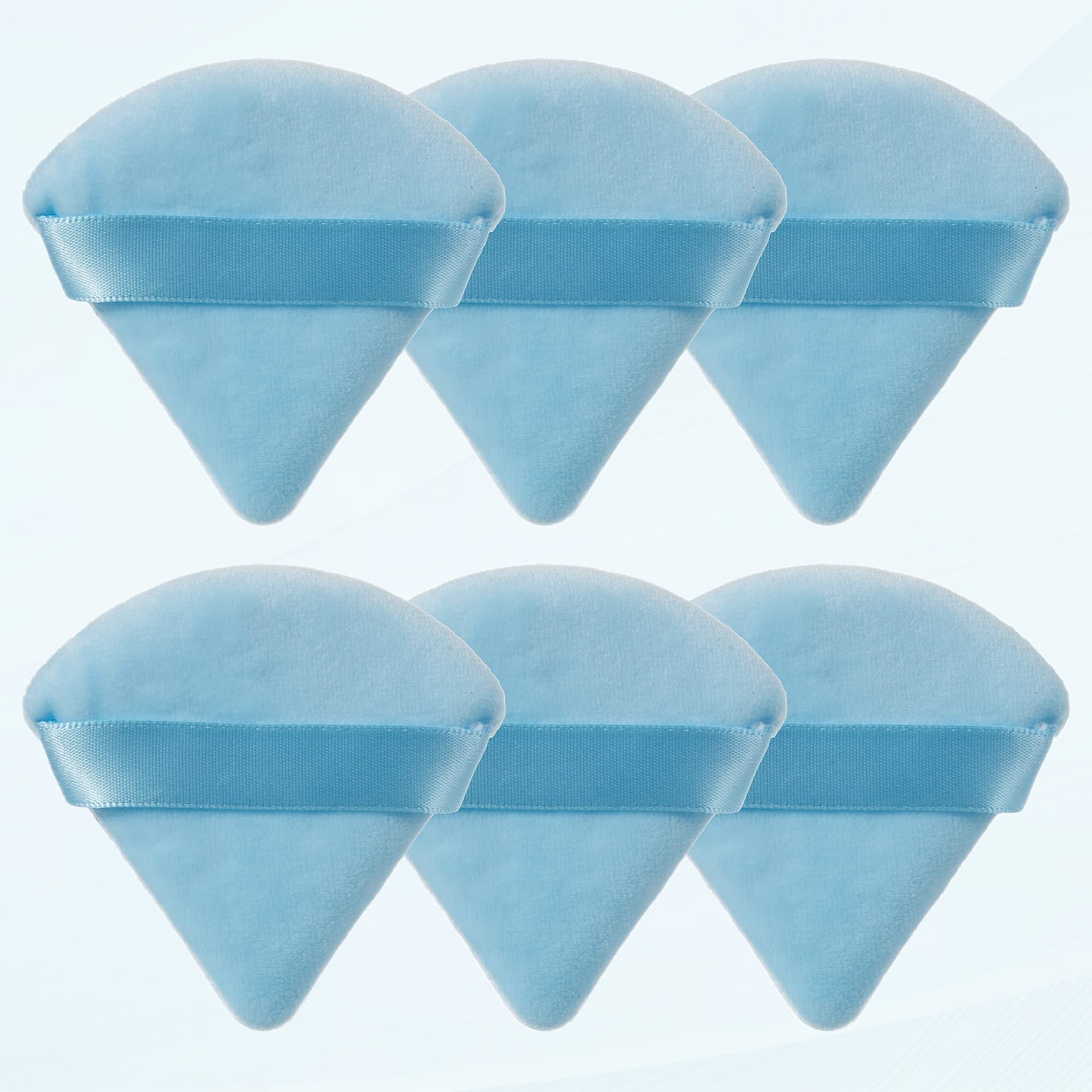 Powder Puff for Face Powder, 6 Pieces, Triangular Cosmetic Puff, Cotton ...