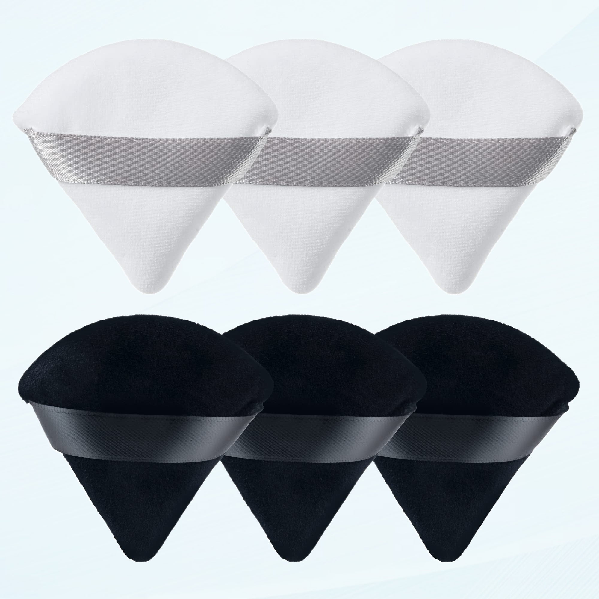 Powder Puff for Face Powder, 6 Pieces, Triangular Cosmetic Puff, Cotton ...