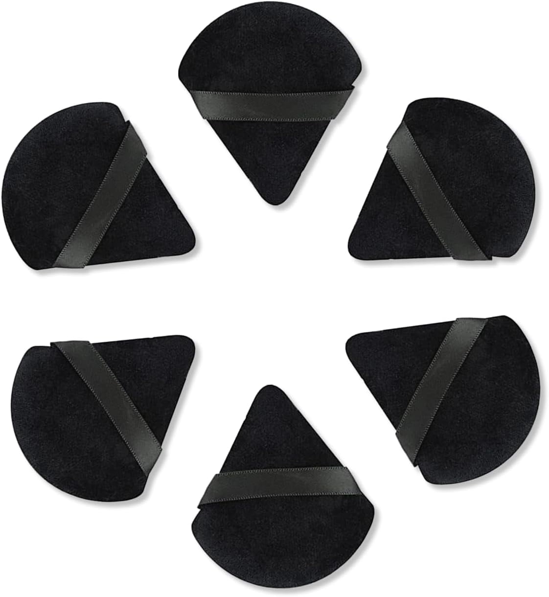 Powder Puff Face Triangle, 6 Pieces Triangle Makeup Puff with Strap ...