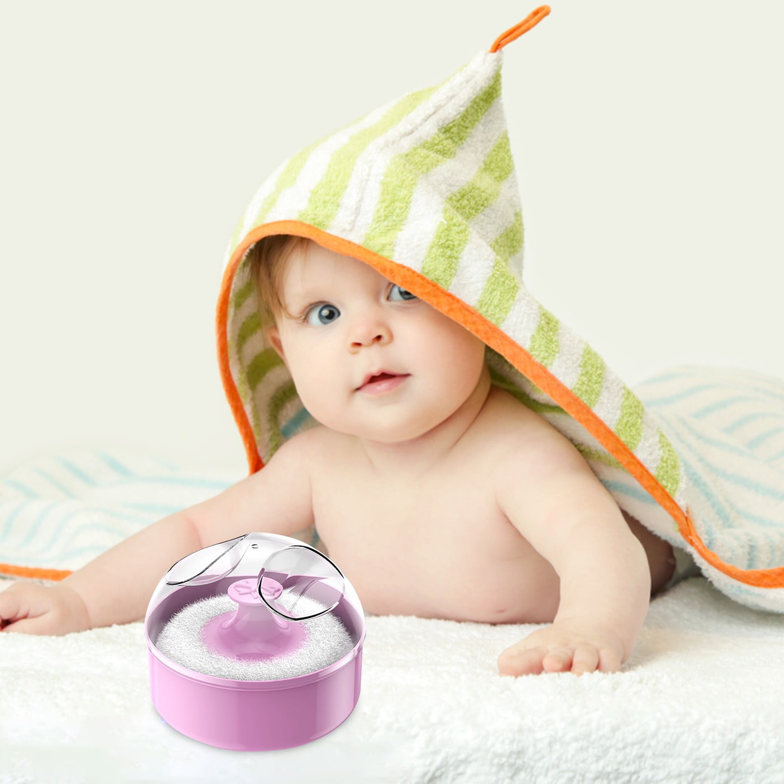 Powder Puff Set Portable Talcum Powder Puff ，Dusting Powder Container ...