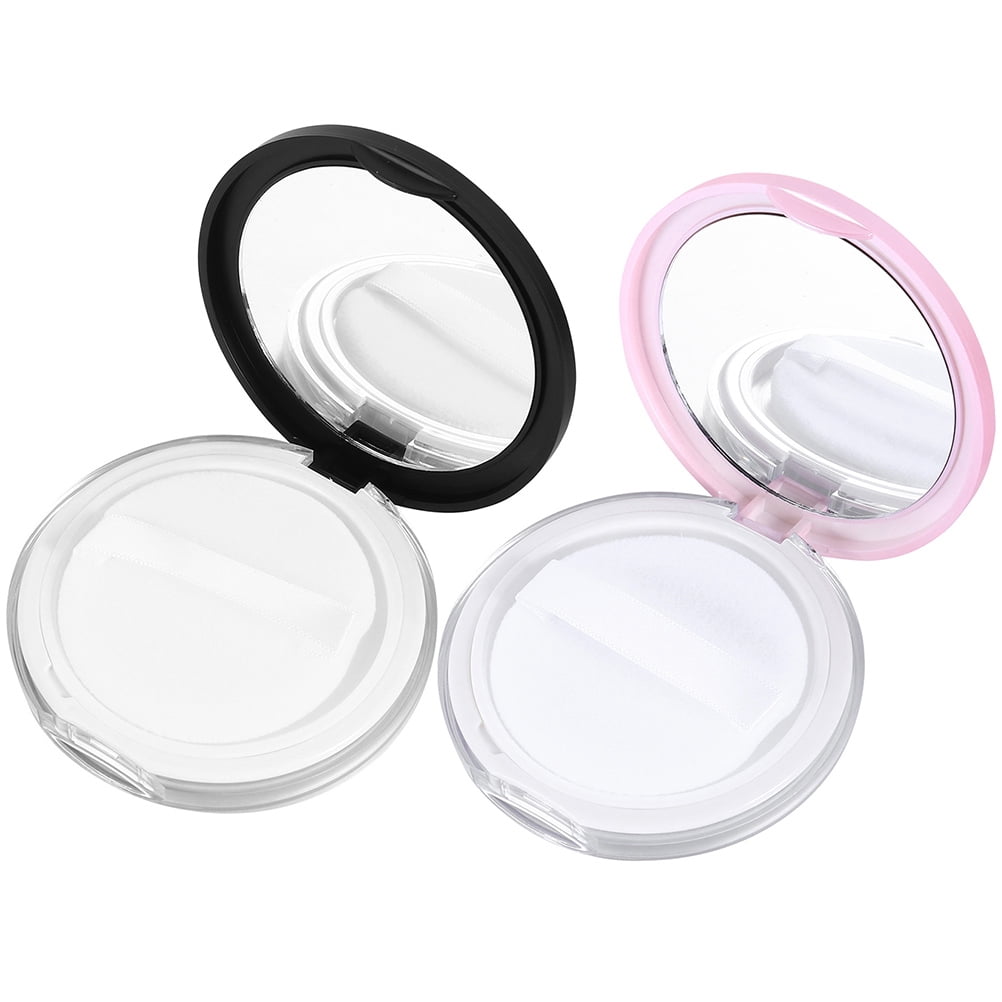 Powder Puff Storage Box Case with Sifter Lids Travel Accessories Makeup ...